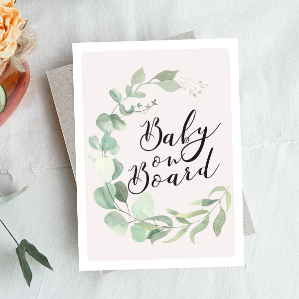  Baby On Board Free Printable Pregnancy Announcement Cards Urban 