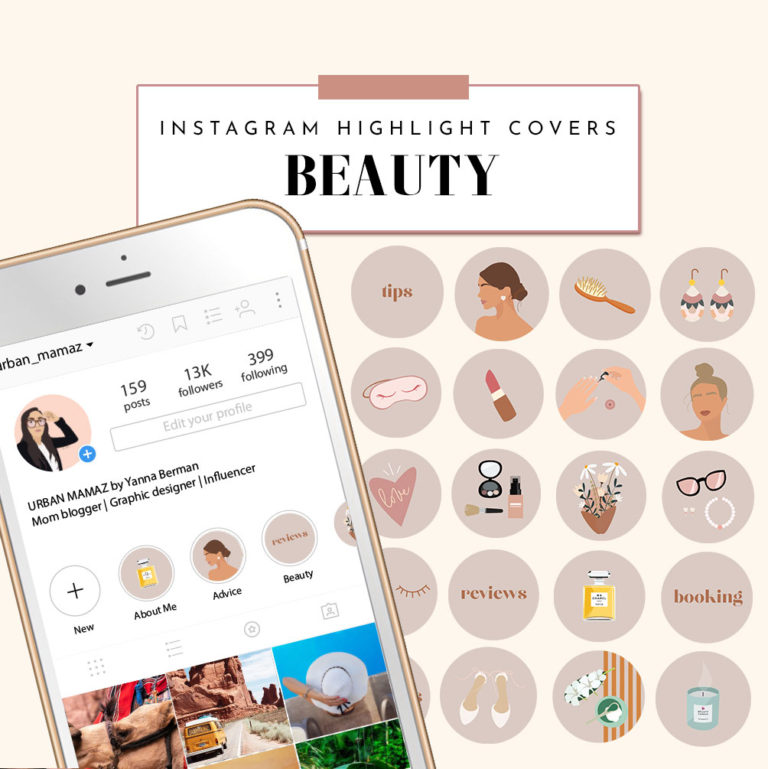Instagram Highlight Covers BEAUTY - Urban Mamaz Shop
