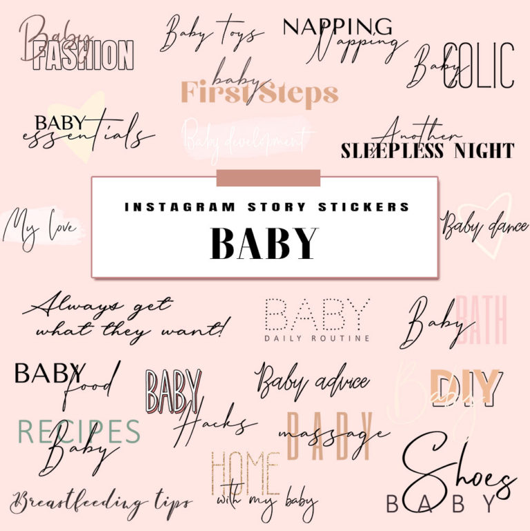 Instagram story sticker pack for MOMS – XXL Bundle - Urban Mamaz Shop