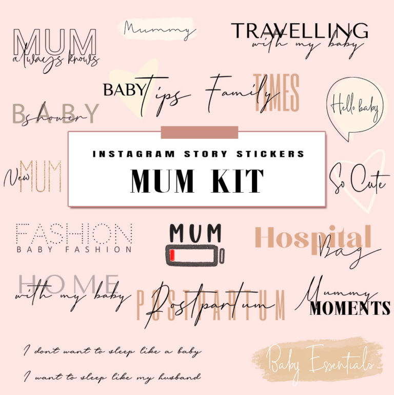 Instagram story sticker pack for MOMS – XXL Bundle - Urban Mamaz Shop