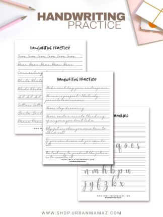 Digital/Printable Hand Lettering Workbook | Printable Handwriting ...