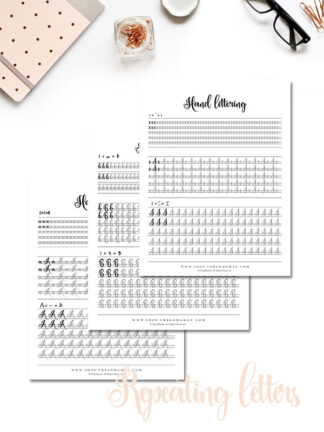 Digital/Printable Hand Lettering Workbook VOL2 | Printable Handwriting ...